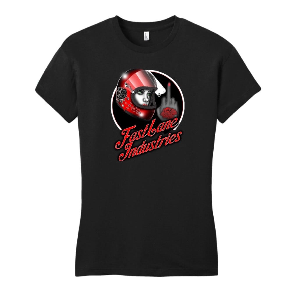 GIRL W/ HELMET T-SHIRT – Fastlane industries